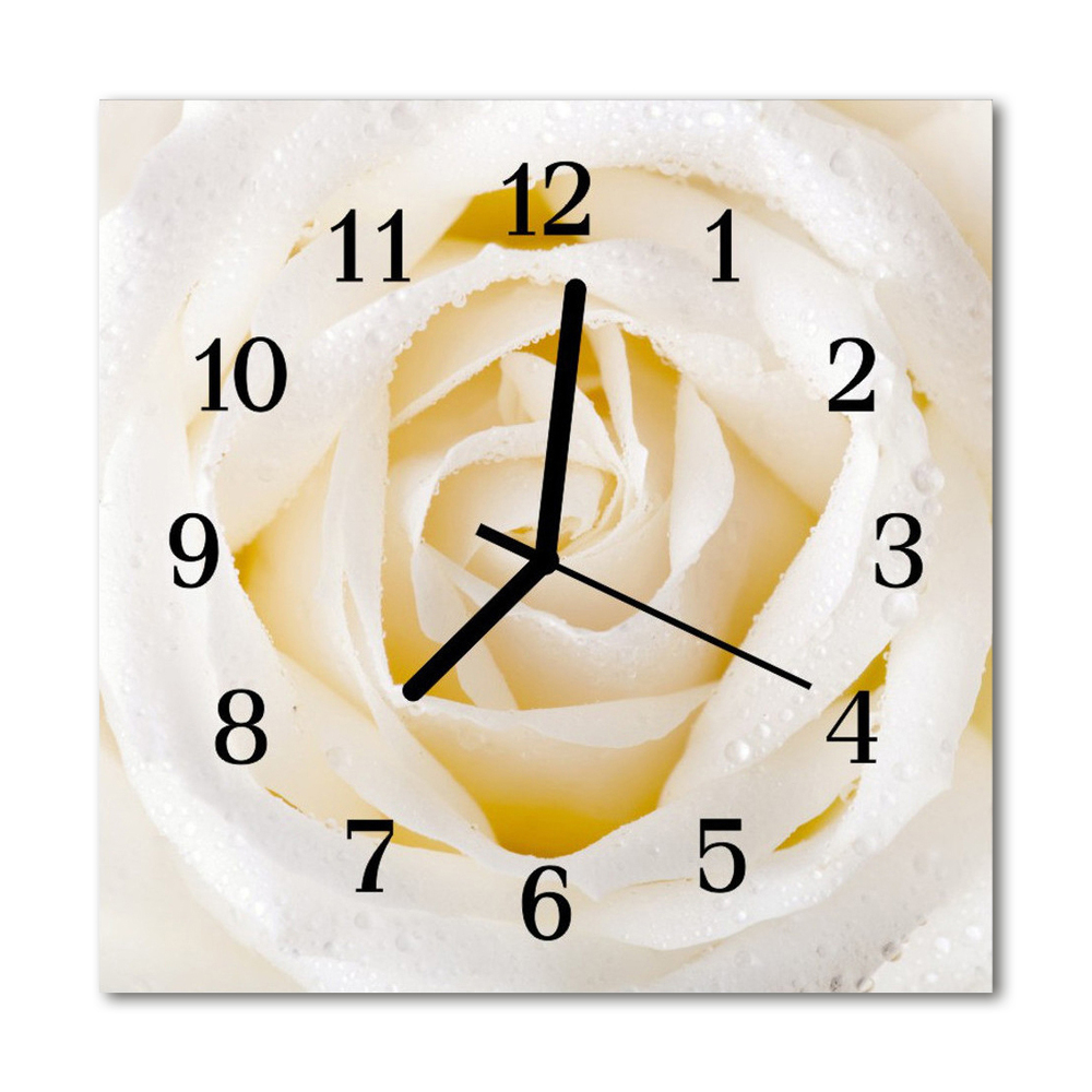Horloge murale en verre Rose - Horloge carrée - Tulup.fr